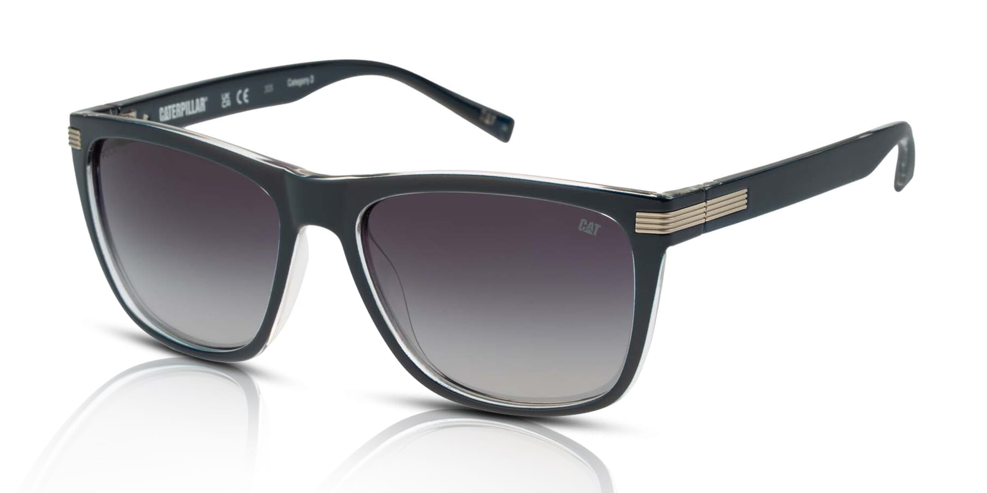 Caterpillar CPS 8517 Men's Sunglasses 106P Gloss Navy Crystal/Smoke ...