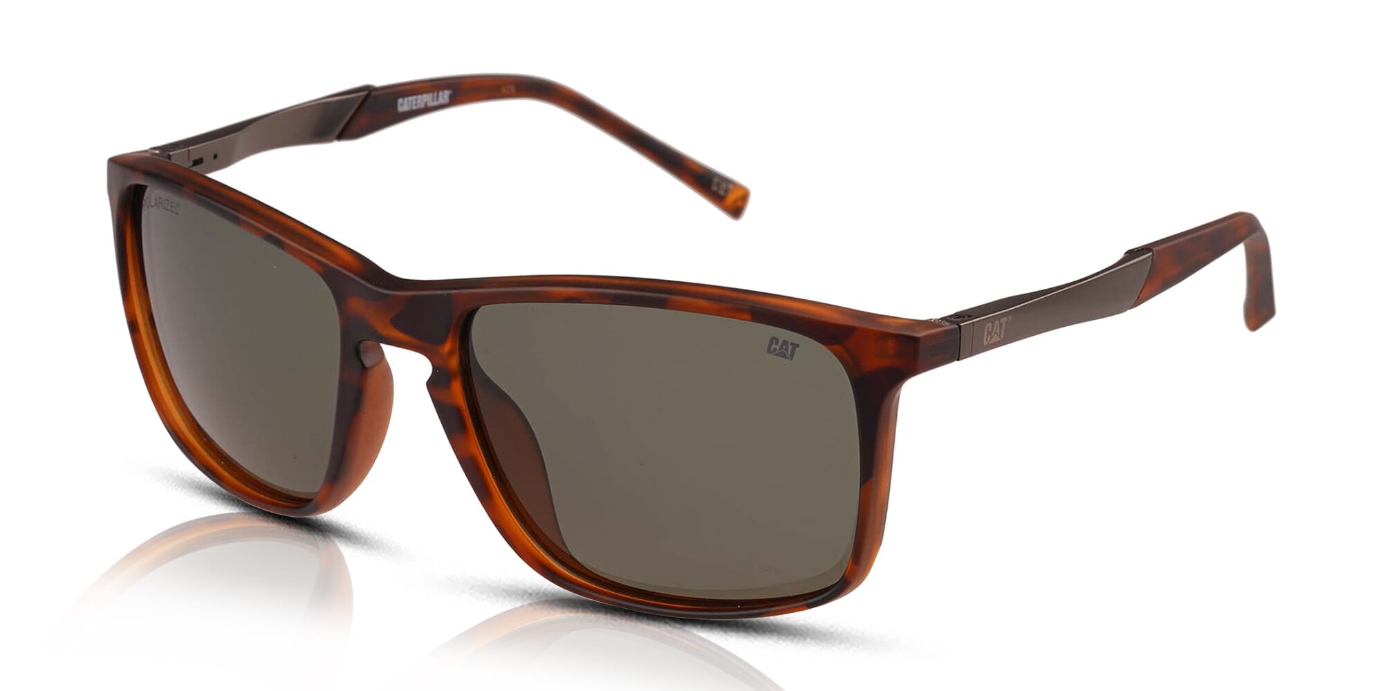 Caterpillar CPS-8519 Men's Polarised Sunglasses 102P Matte Tortoise ...