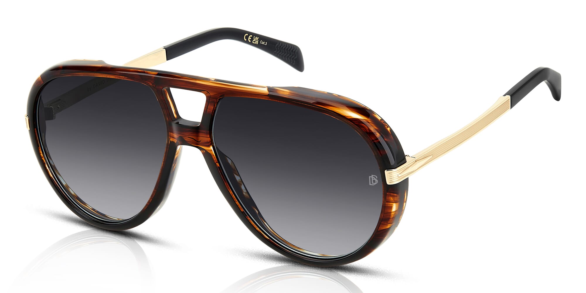 David Beckham DB99/Voyager Men's Sunglasses HQZ/9O Horn/Dark Grey ...