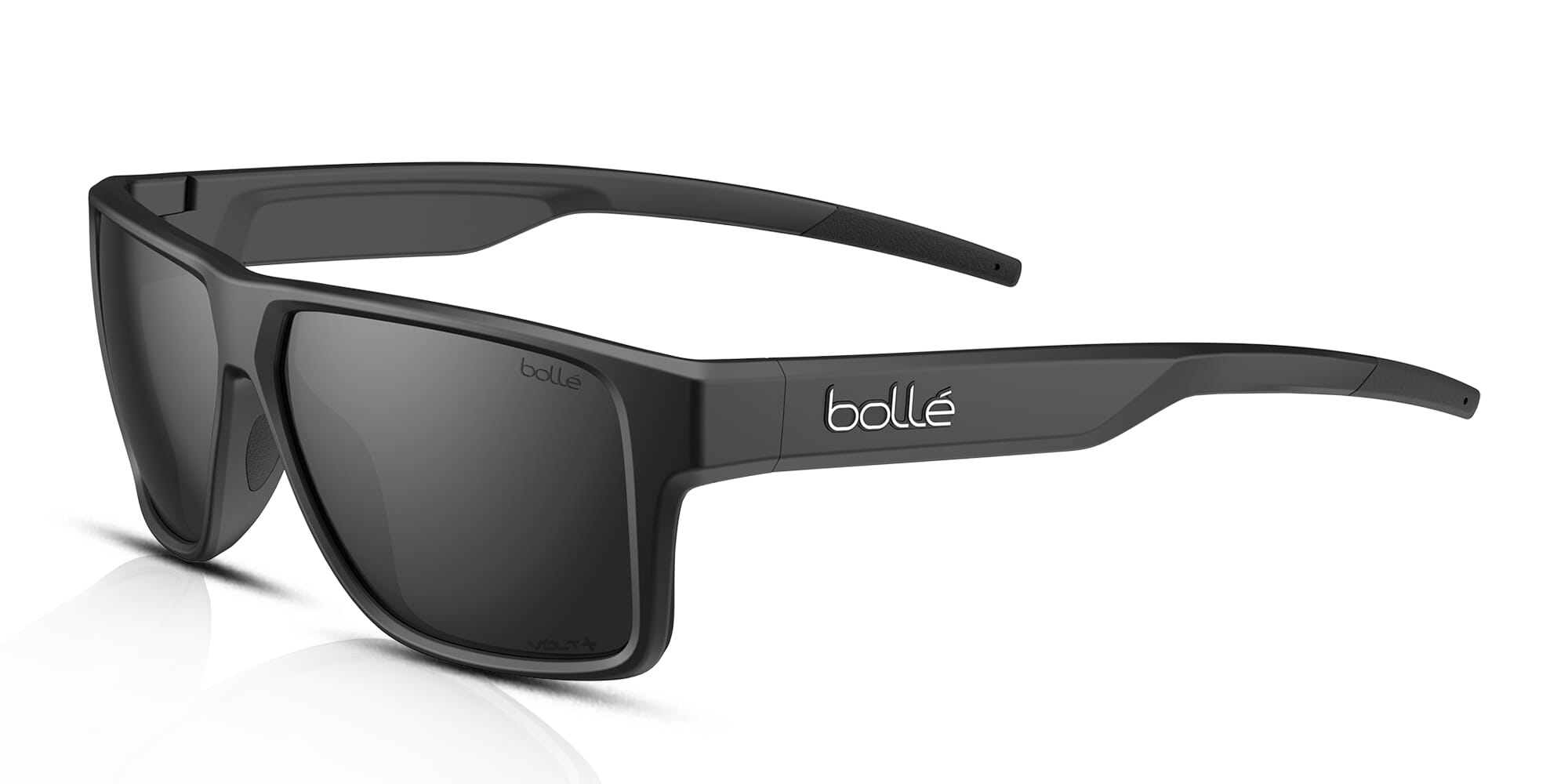 Bolle Temper BS042008 Sunglasses Black Matte/Volt+ Gun Polarized ...