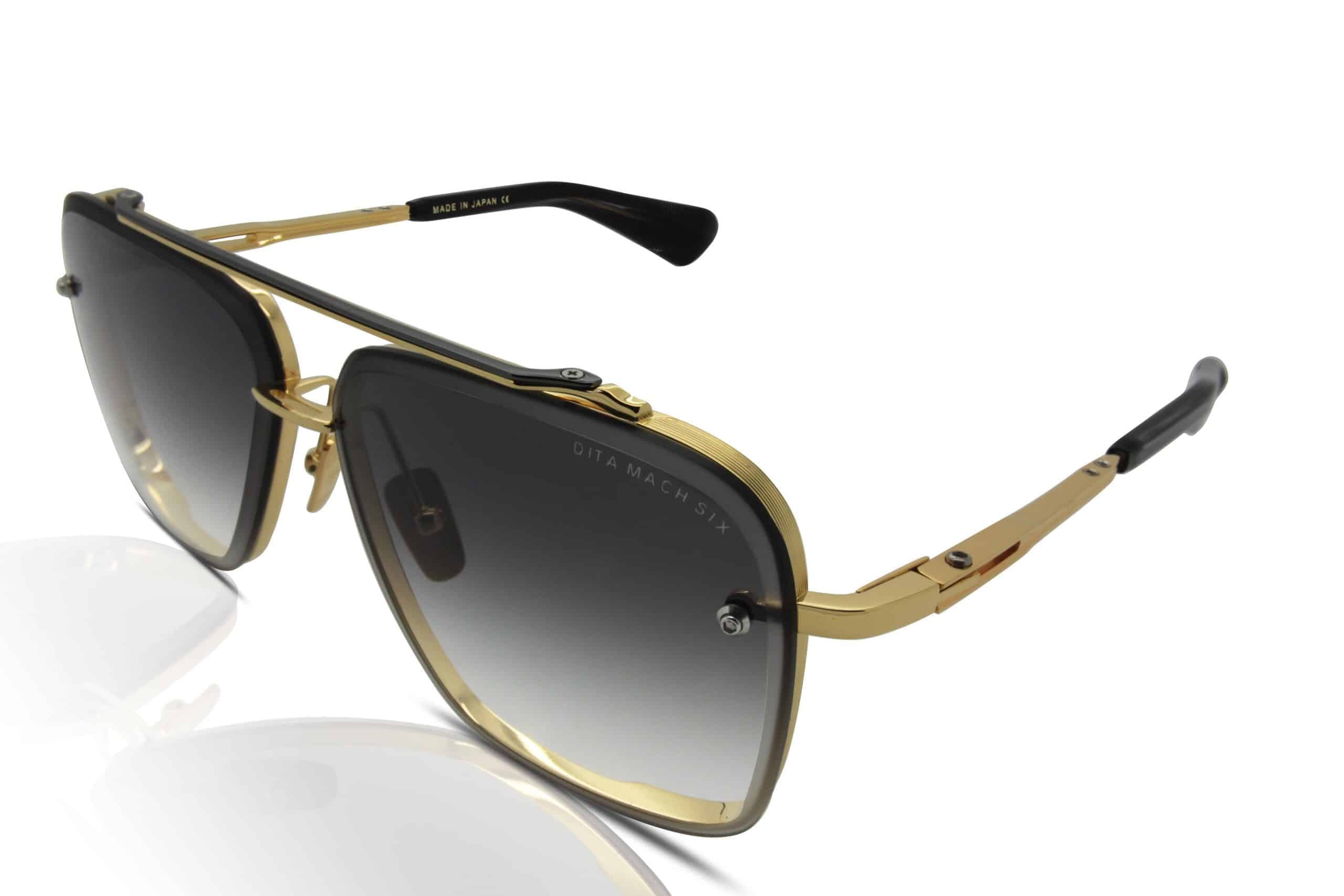 Dita Mach-Six Sunglasses DTS121-62-01-Z Yellow Gold/Black Rhodium/Grey Gradient | Genuine Style