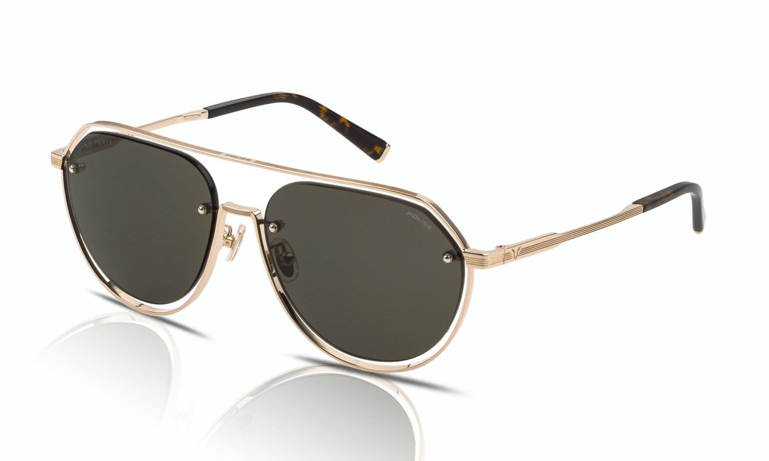 Police Lewis Hamilton Lewis 35 SPLE17 Men's Sunglasses 0300 Shiny Total ...