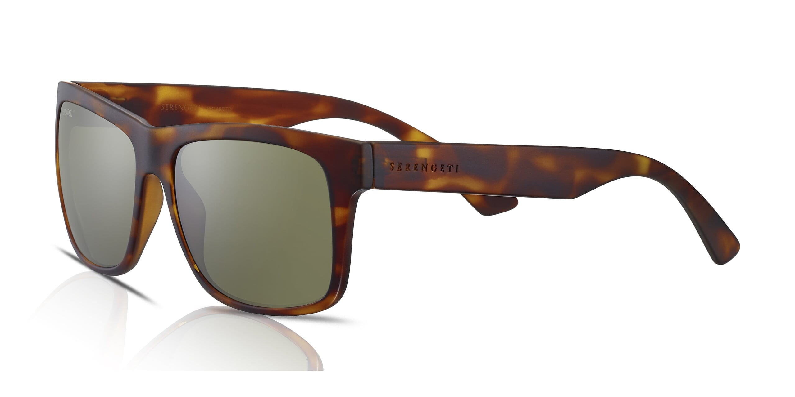 Serengeti Positano 8984 Sunglasses Matte Tortoise/Green Mineral ...