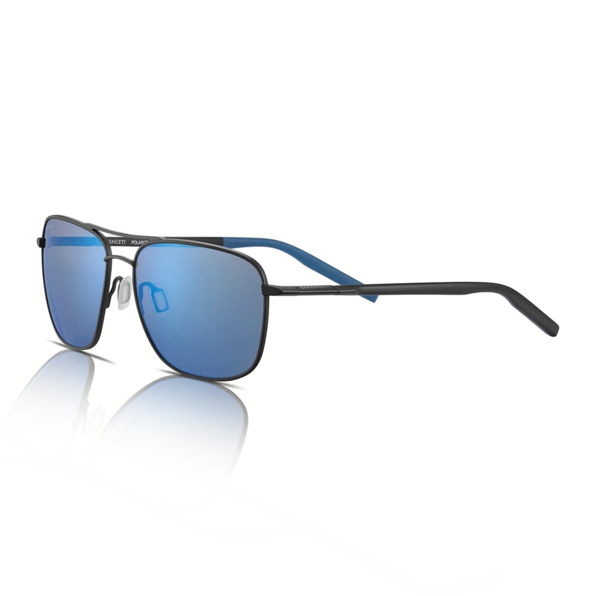 Serengeti Spello 8797 Men's Sunglasses Black Black Blue Matte/Blue ...
