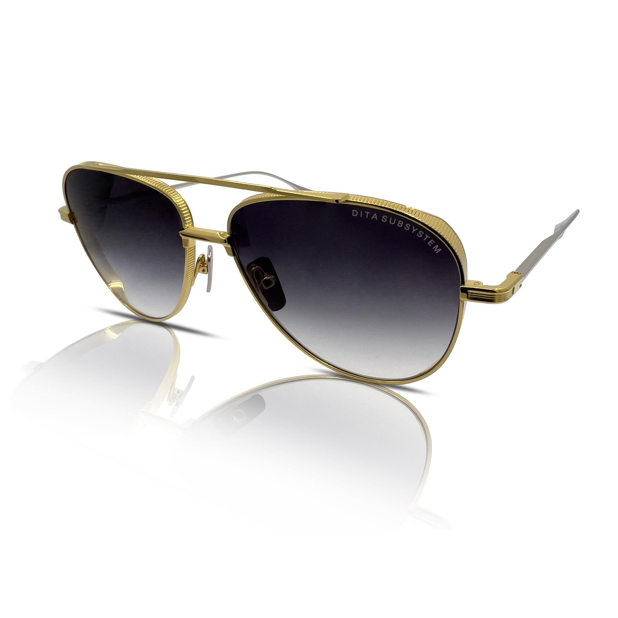 Dita Subsystem Sunglasses DTS141-A-01 Yellow Gold/Silver/Dark Grey Gradient | Genuine Style