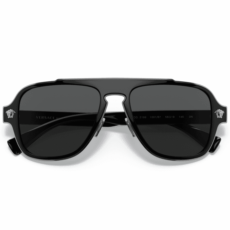 Versace VE2199 Men’s Sunglasses 100187 Black/Dark Grey – Genuine Style