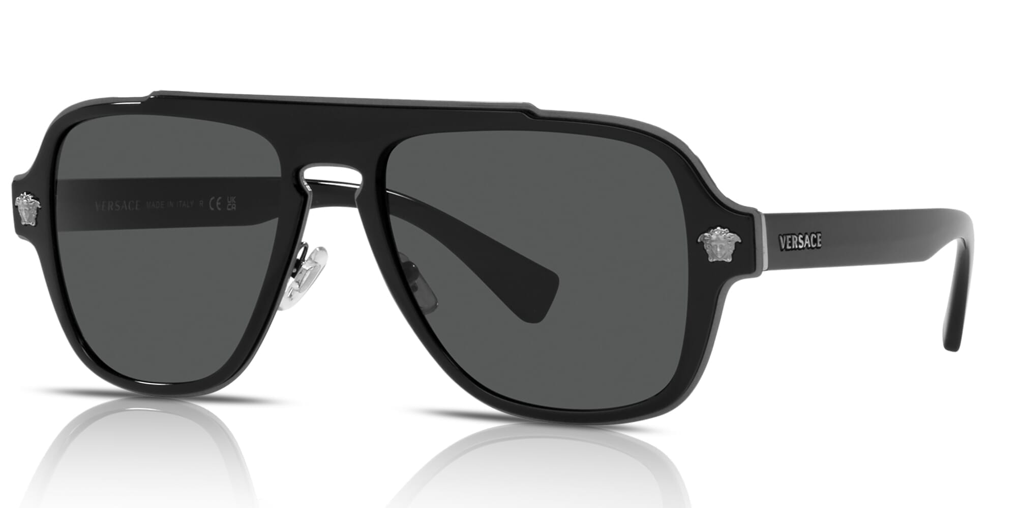 Versace VE2199 Men's Sunglasses 100187 Black/Dark Grey | Genuine Style