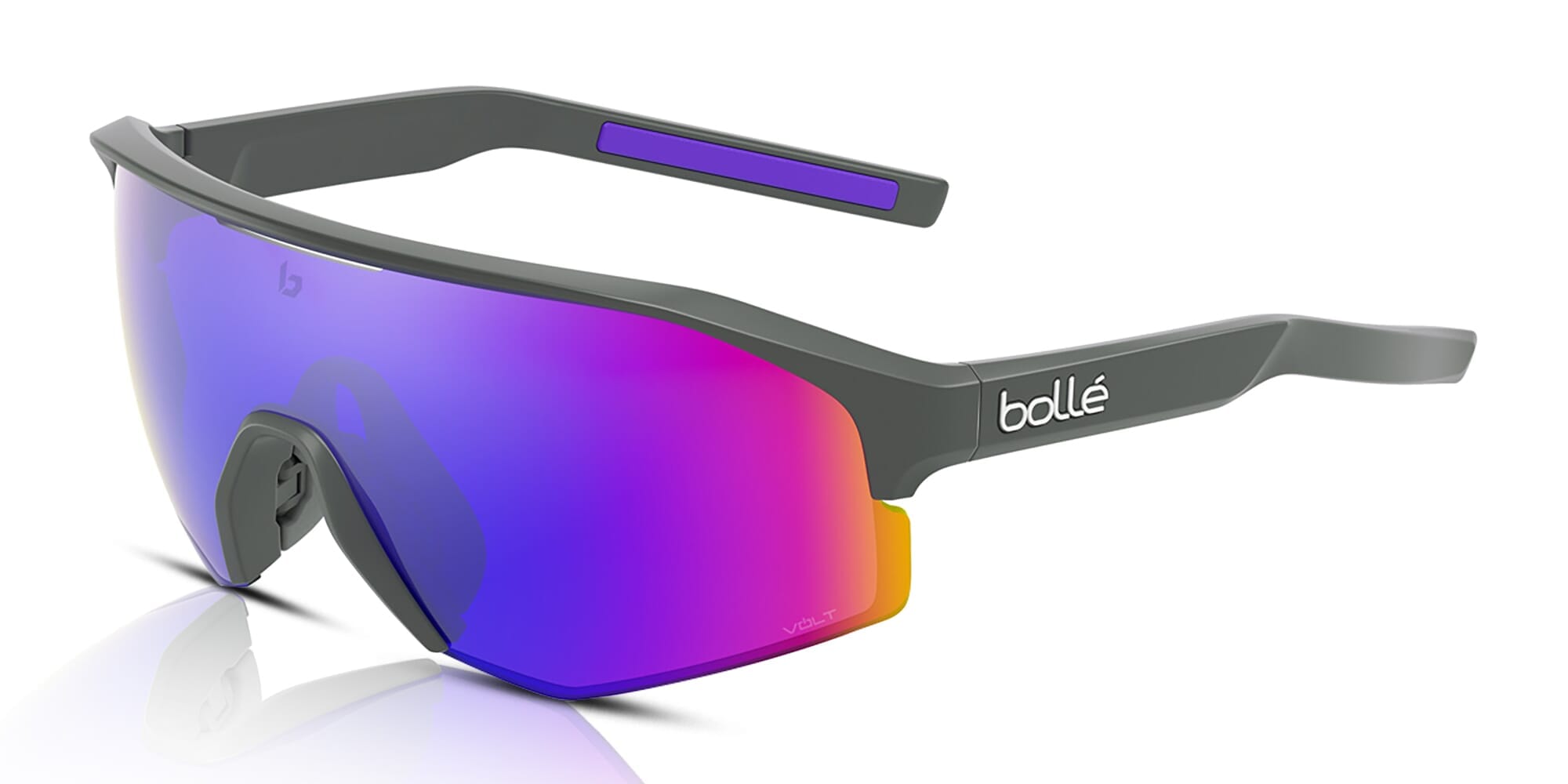 Bolle Lightshifter BS020013 Sunglasses Titanium Matte/Volt Ultraviolet ...