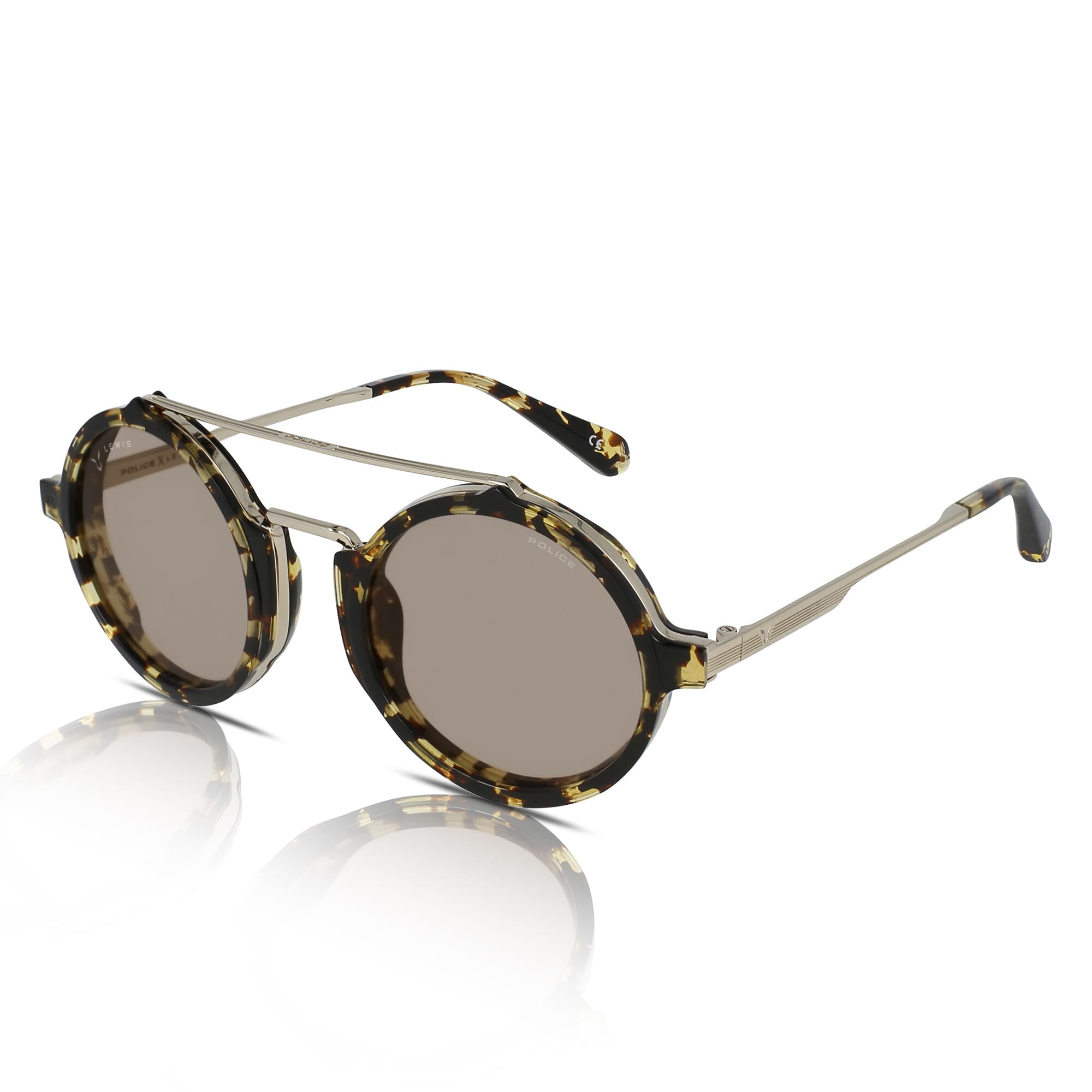 Police Lewis Hamilton Lewis 06 SPLA27 Men's Sunglasses 594G Light Gold ...