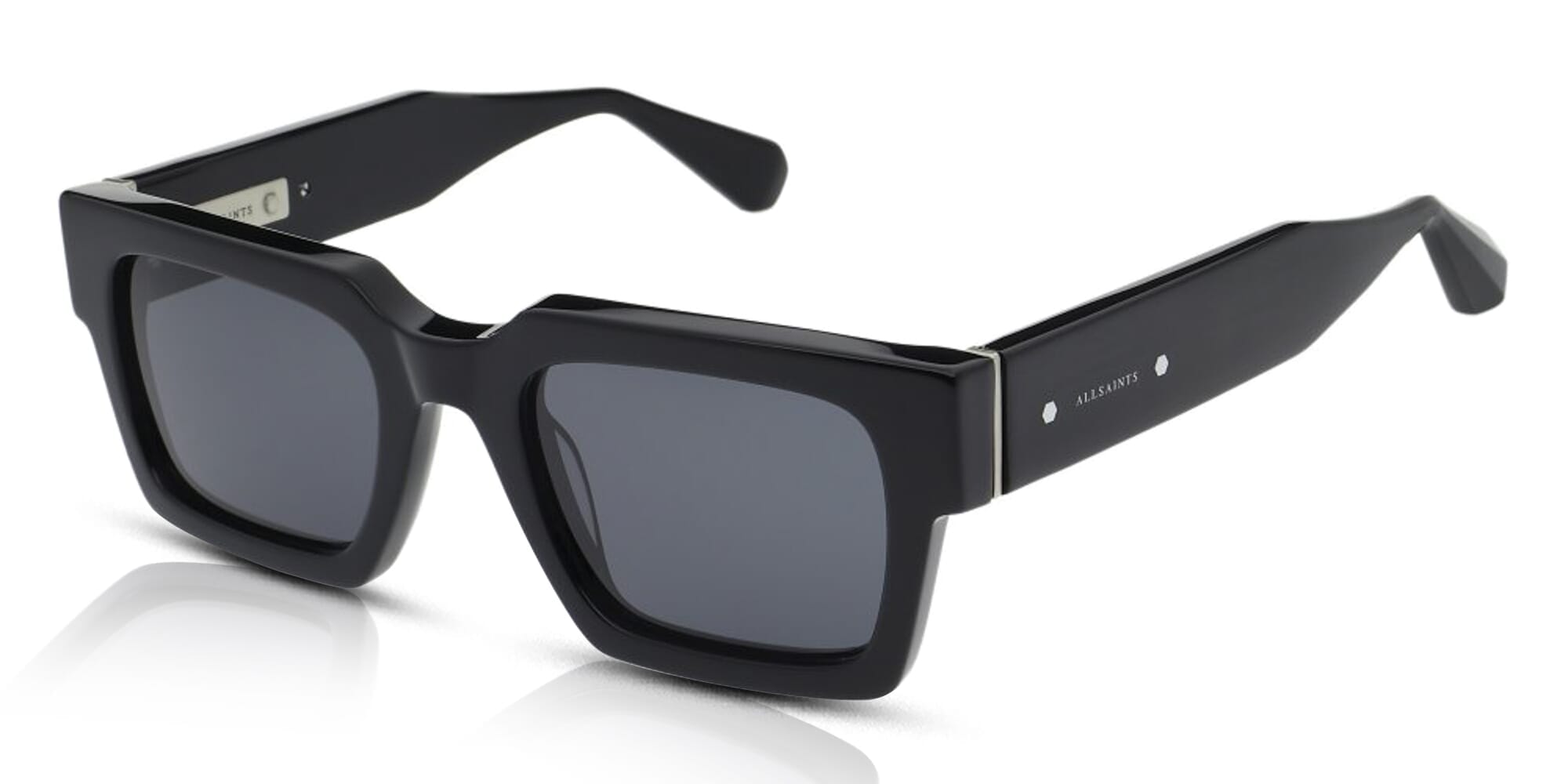 AllSaints Beau ALS5025 Men's Sunglasses 001 Gloss Black/Grey | Genuine ...