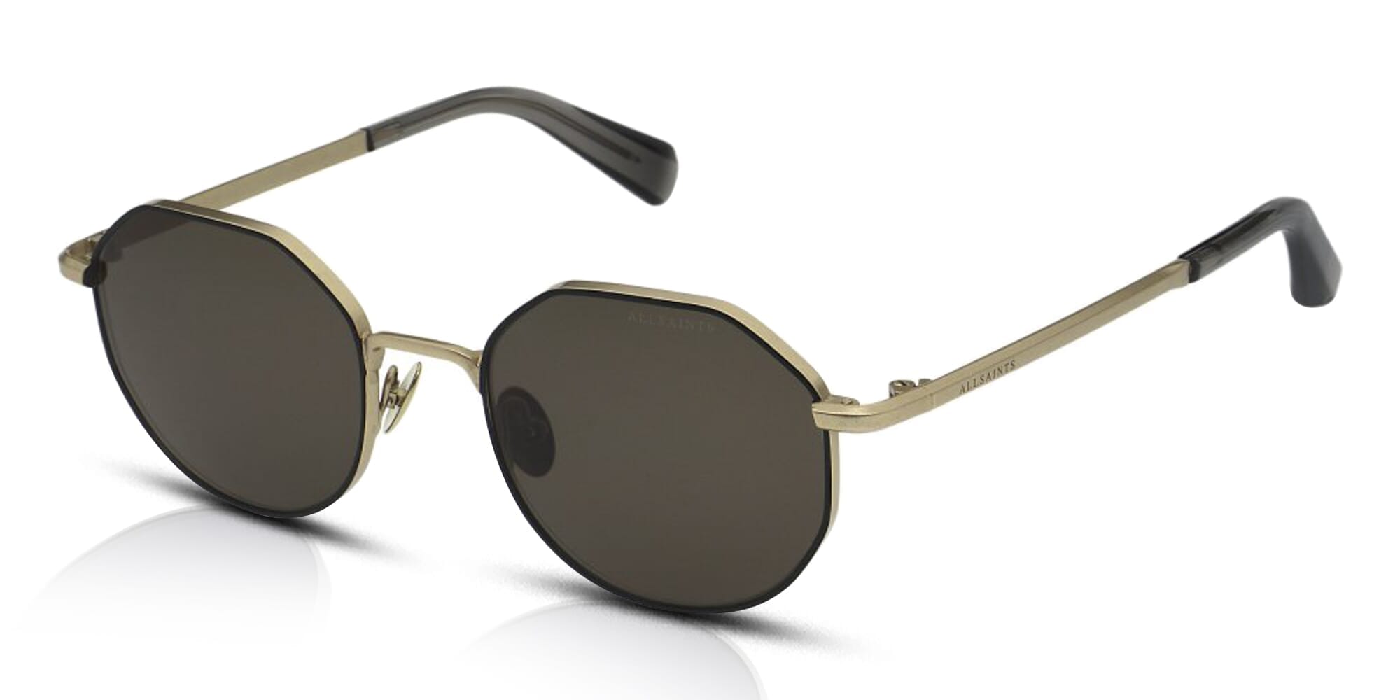 AllSaints Blake ALS7009 Men's Sunglasses 429 Gold/Black Rim/Grey-Green ...