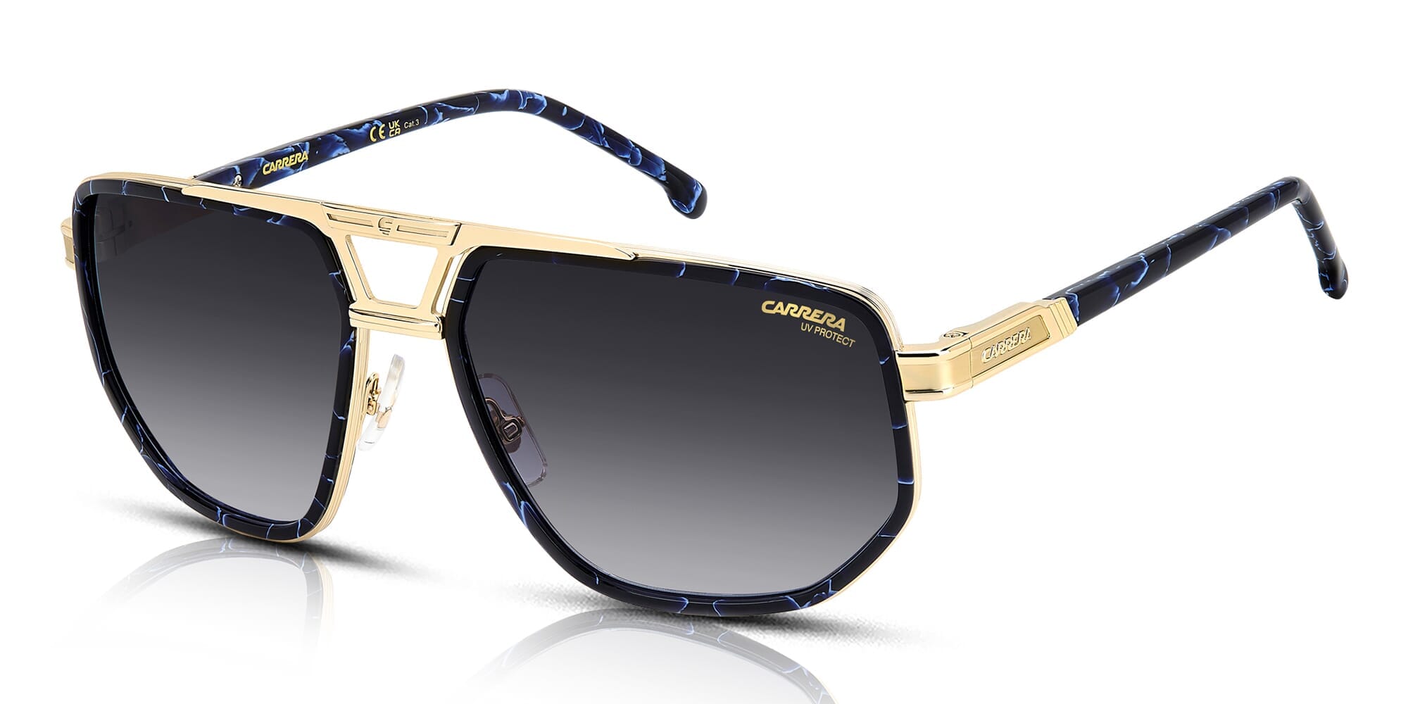 Carrera 1072/S Men's Sunglasses KY2/9O Blue Gold/Dark Grey Gradient ...