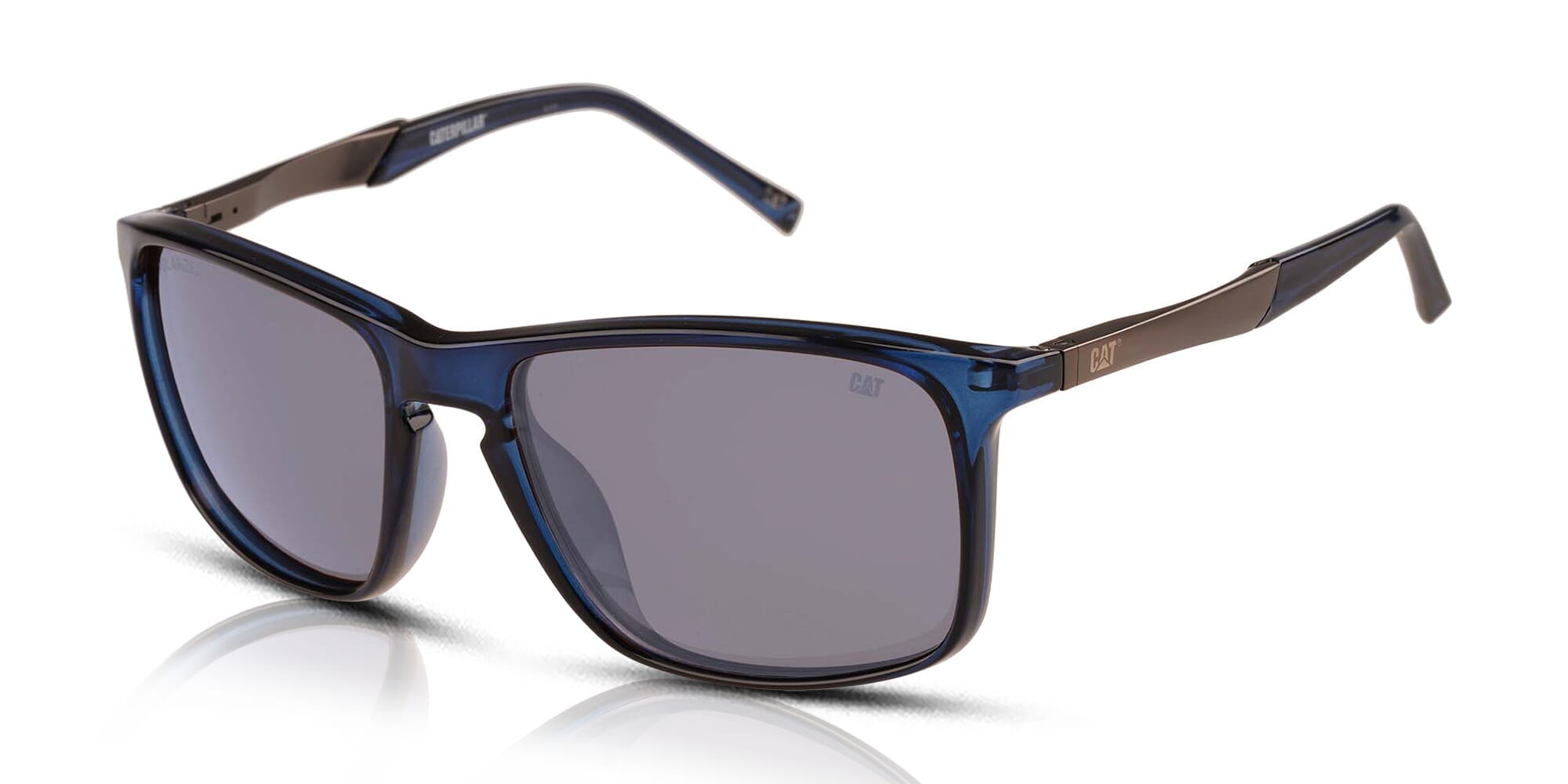 Caterpillar CPS-8519 Men's Polarised Sunglasses 106P Gloss Crystal Navy ...