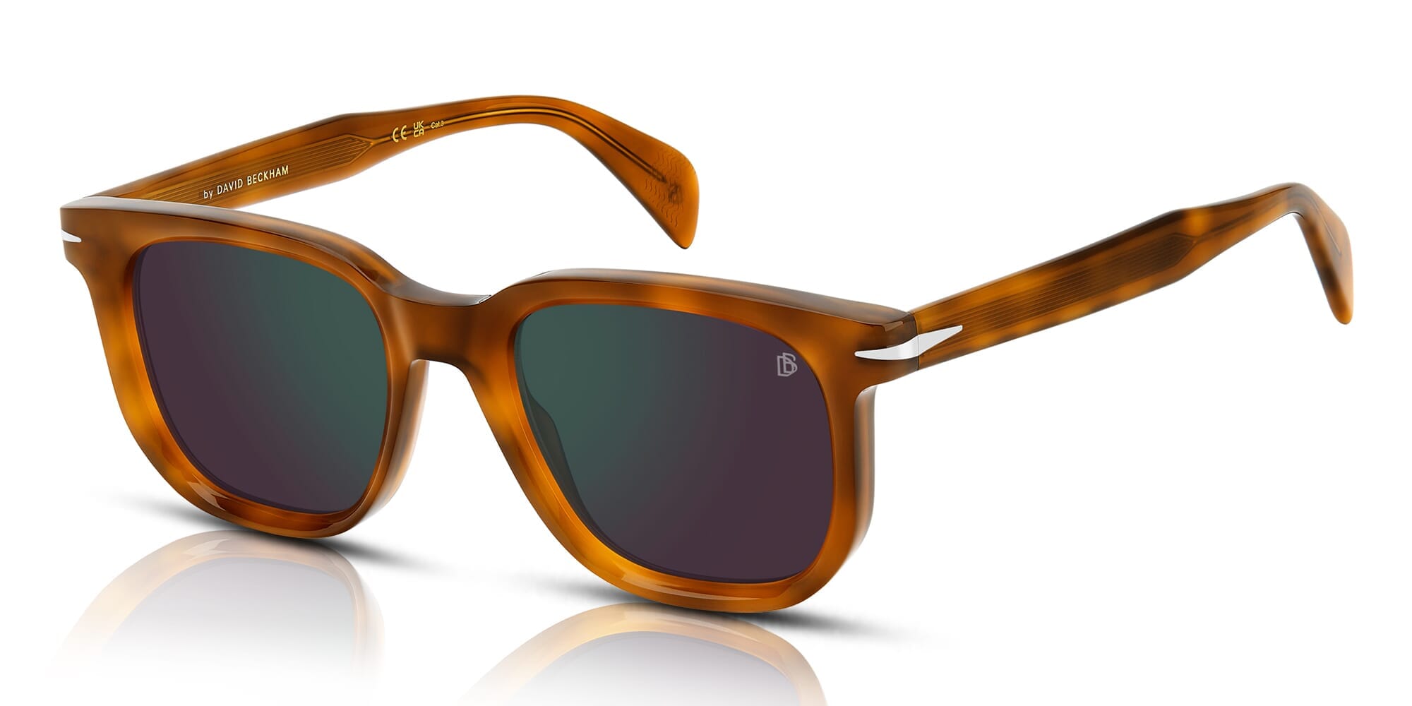 David Beckham DB7133/S Men's Sunglasses C9B/MT Havana Honey/Green ...