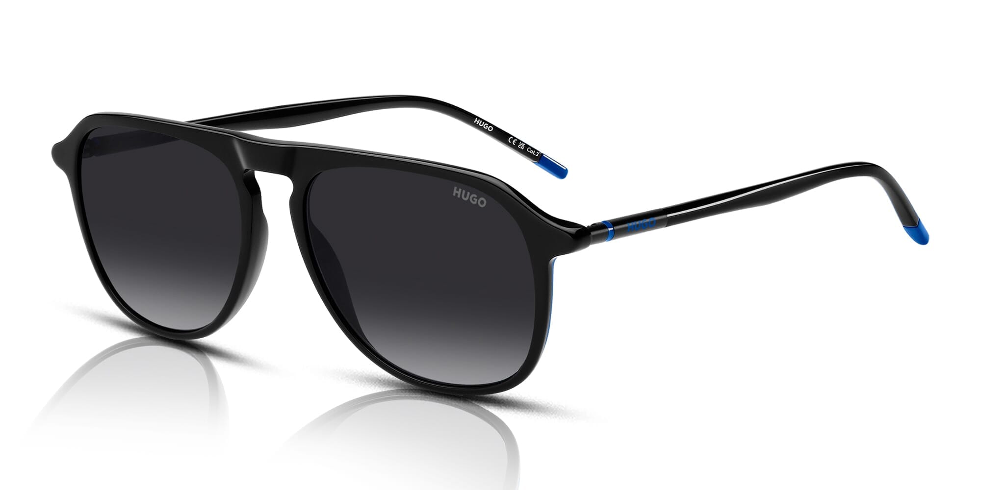 Hugo HG1345/S Men's Sunglasses 807/9O Black/Dark Grey Gradient ...