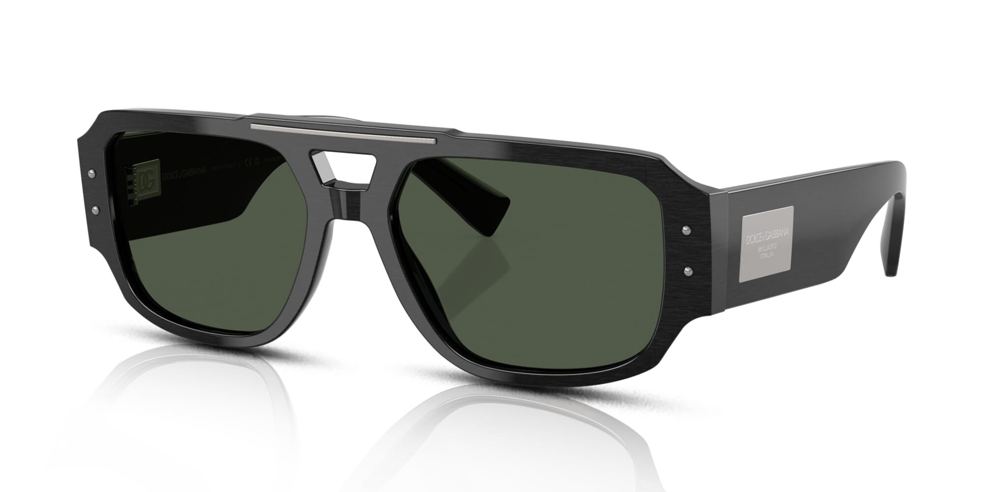 Dolce & Gabbana DG4482 Men's Sunglasses 28209A Brushed Black/Dark Green ...