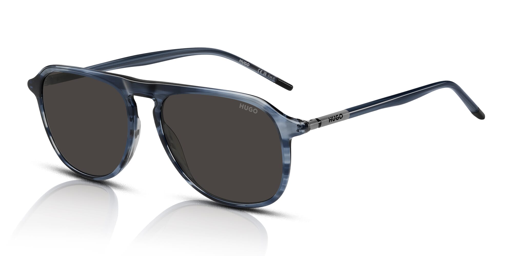 Hugo HG1345/S Men's Sunglasses 38I/IR Blue Horn/Grey | Genuine Style